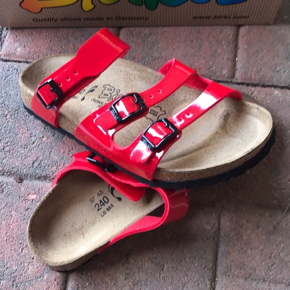 Birkenstock | Shoes | Red Birkis Licensed By Birkenstock | Poshmark
